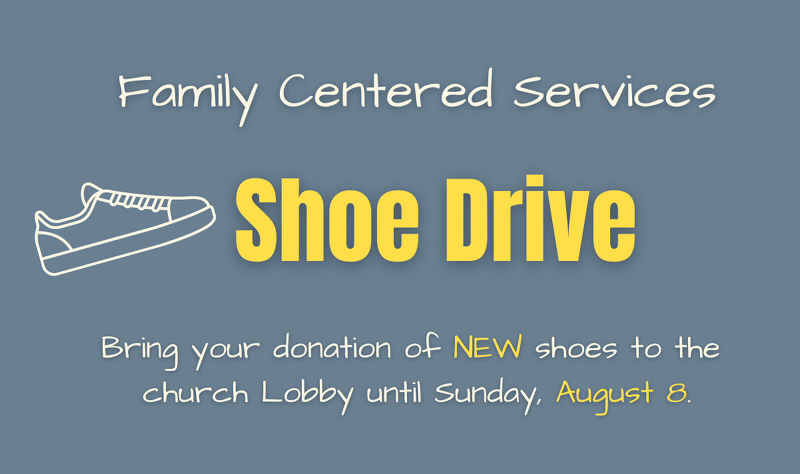 Join Us For Our Shoe Drive - Family Centered Services, Inc.